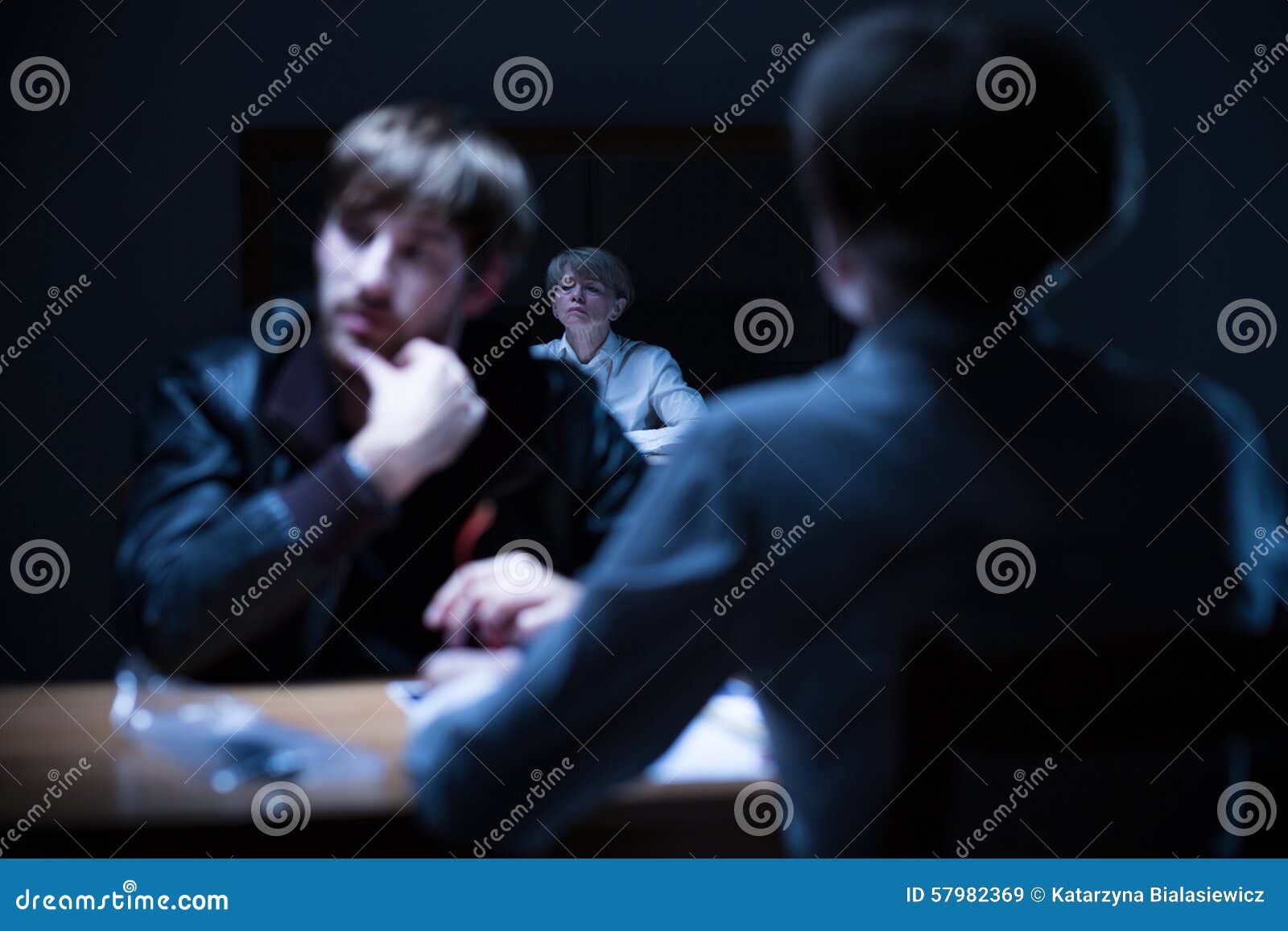 Criminal Interrogation in Police Station Stock Image - Image of ...