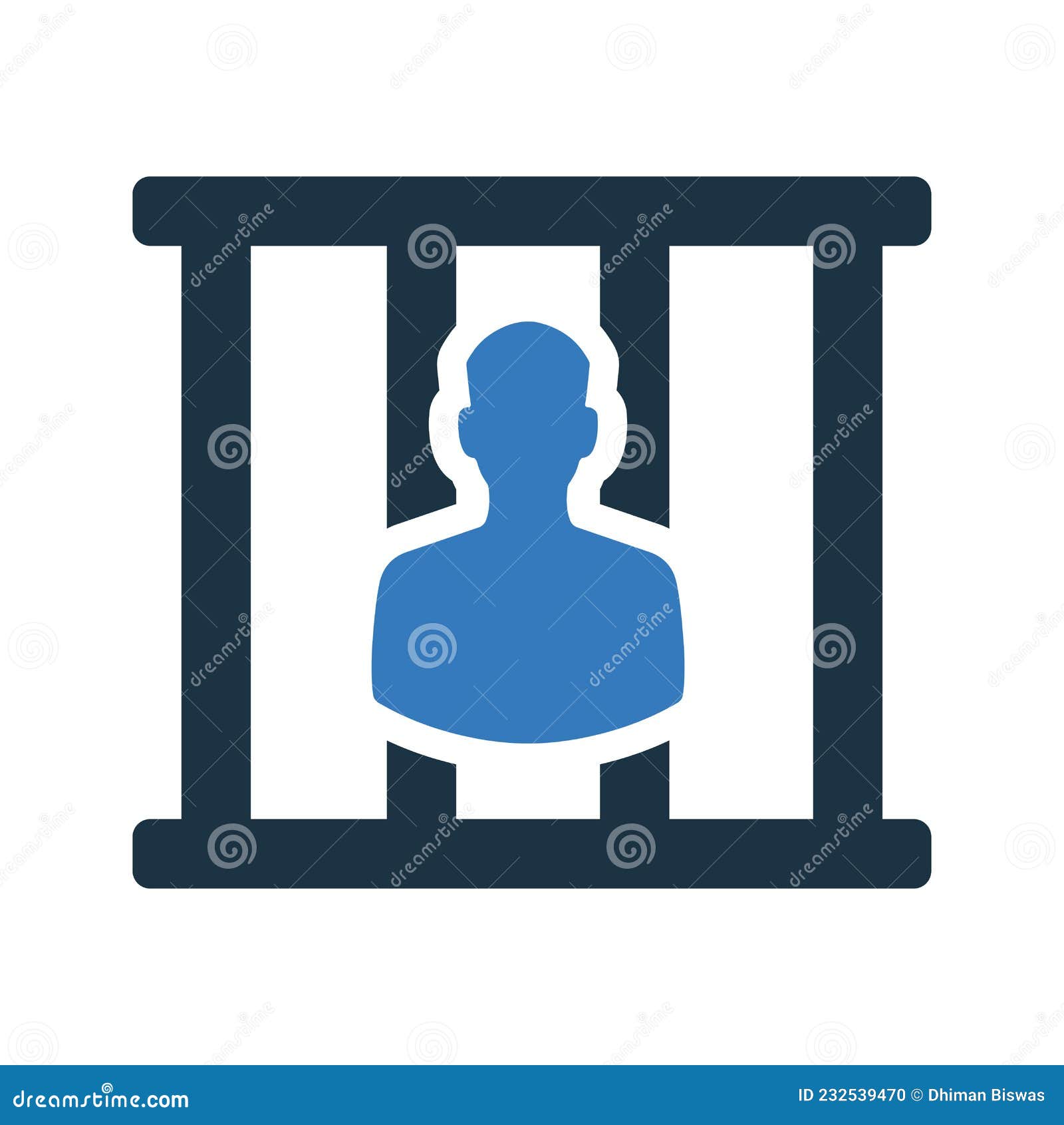 Jail Icon In Sketch Style. Vector Illustration | CartoonDealer.com ...