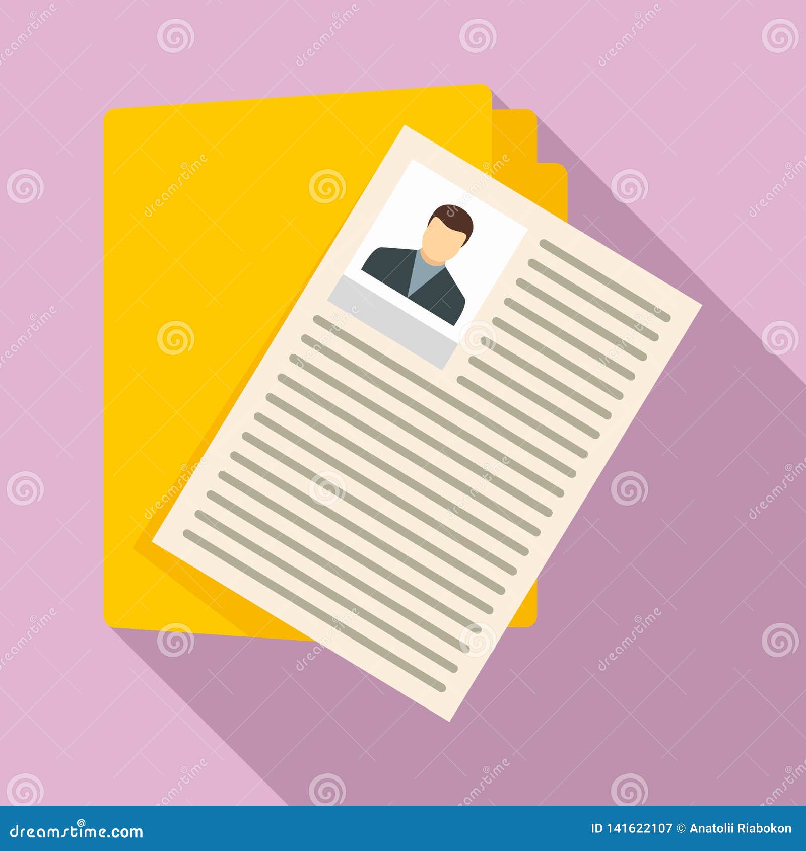 Criminal Man Folder Icon, Flat Style Stock Vector - Illustration of ...