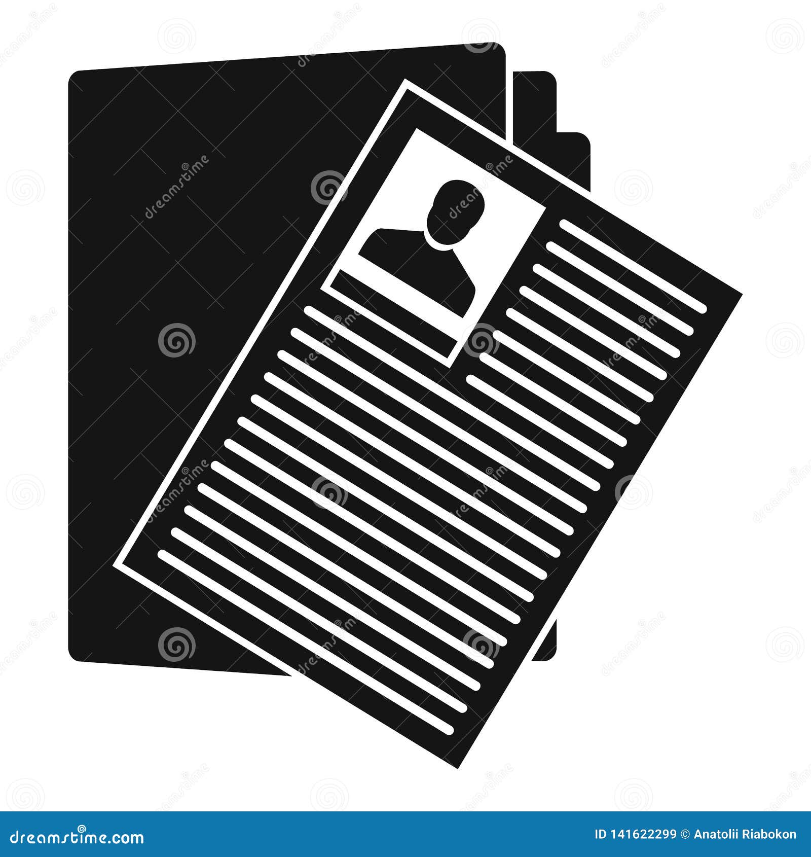 Criminal Man Folder Icon, Simple Style Stock Vector - Illustration of ...