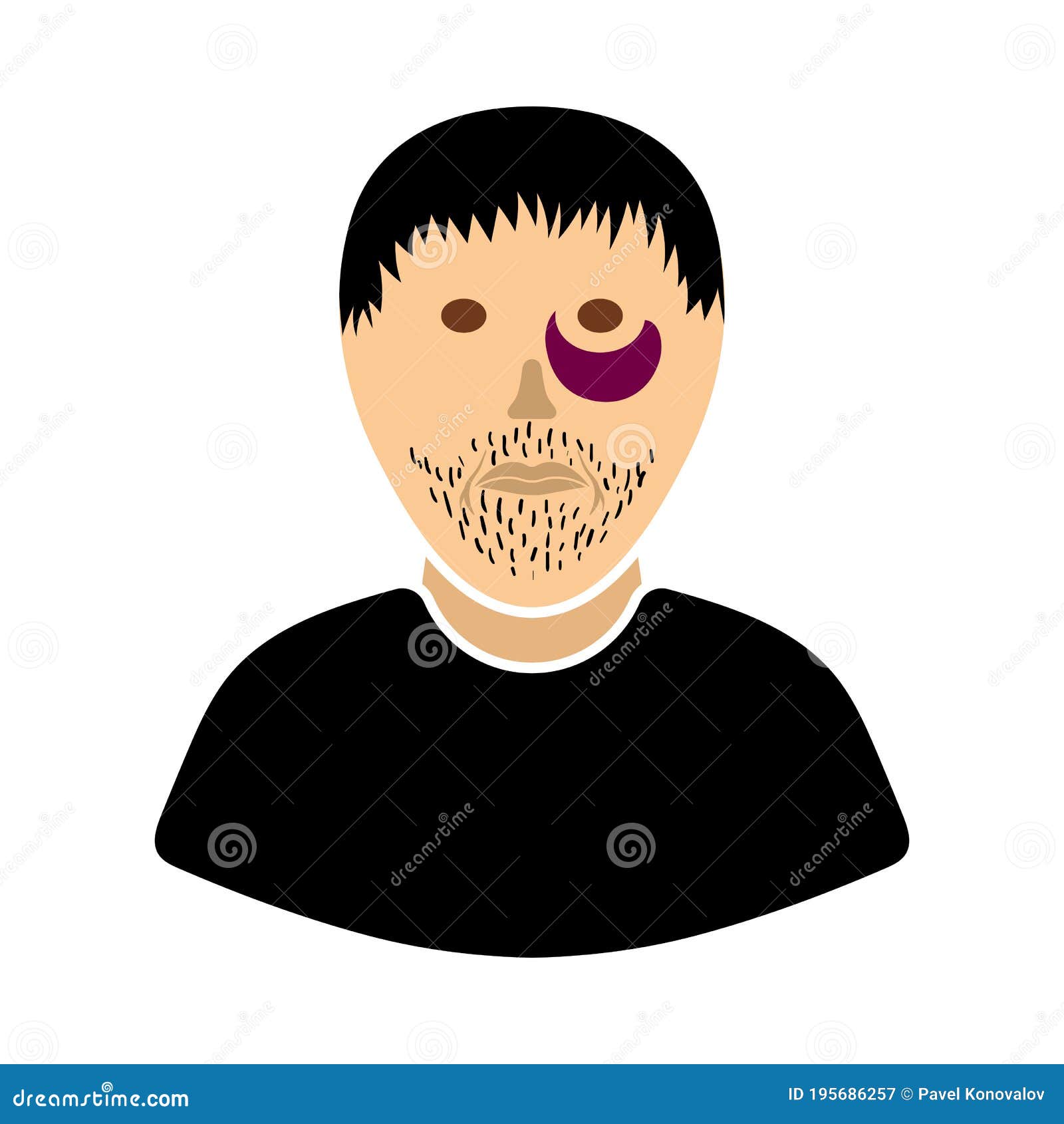 Criminal Man Icon stock vector. Illustration of inspector - 195686257