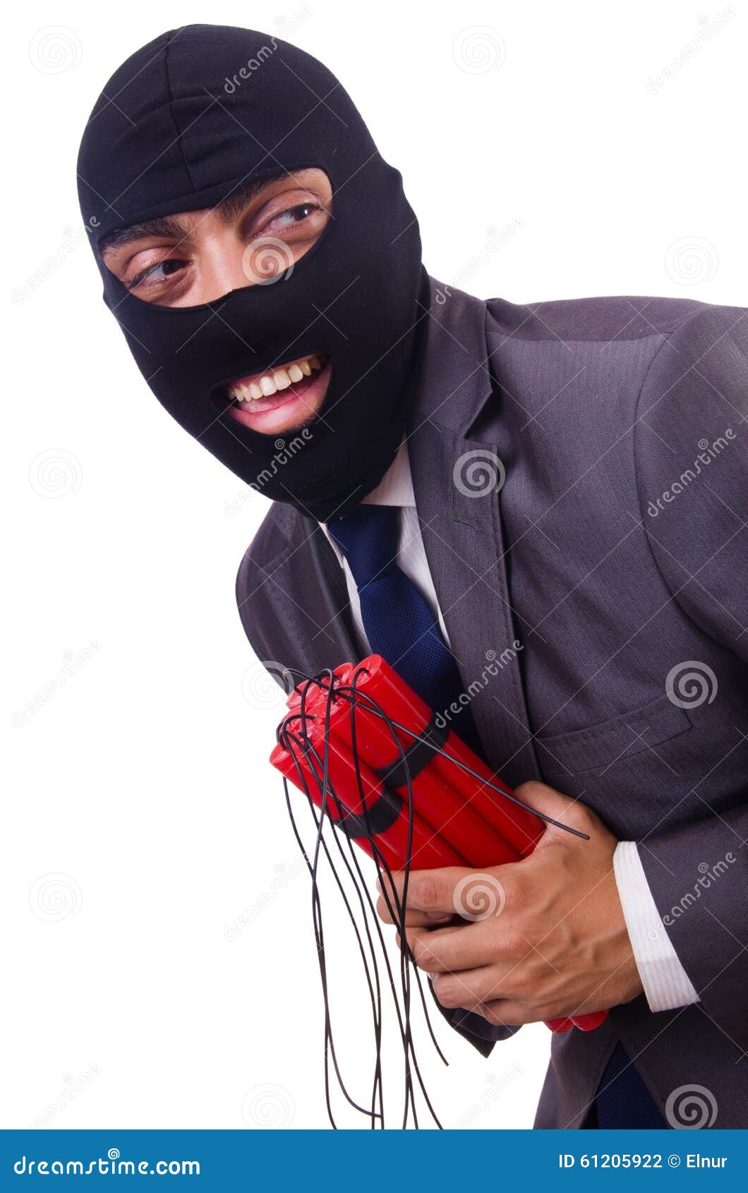 The Criminal Man on the White Stock Photo - Image of elegant, detonator ...