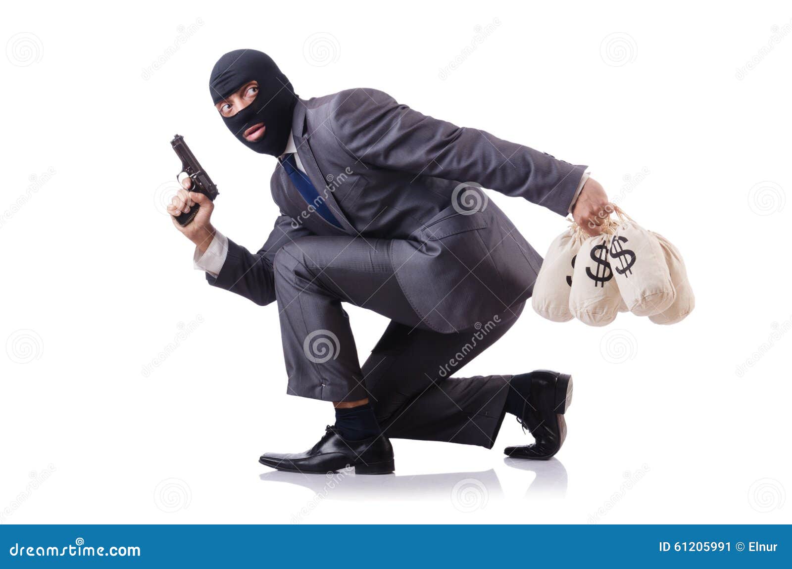The Criminal Man on the White Stock Image - Image of cylinder, male ...