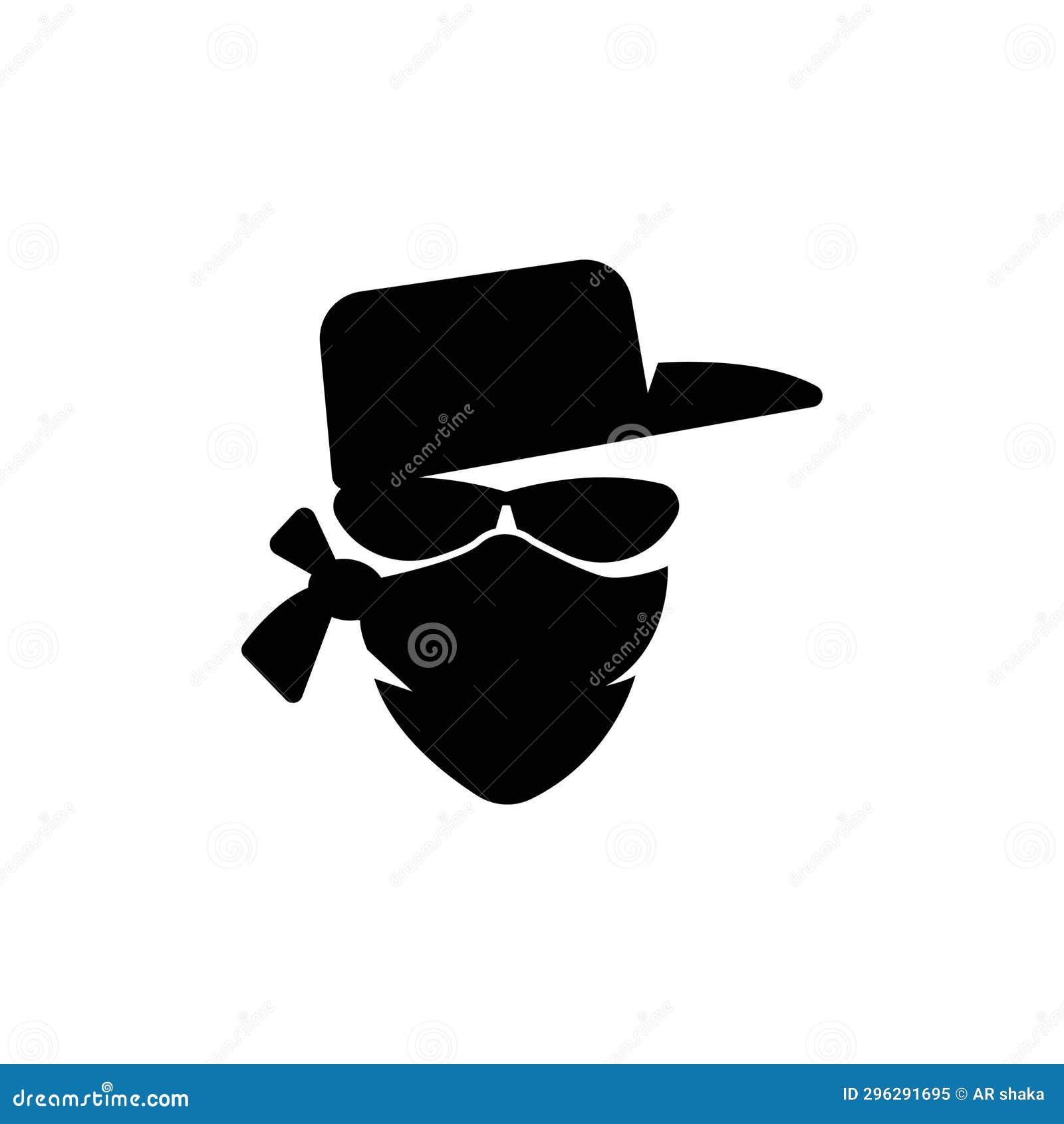 Criminal Mask and Bandit Icon, Logo Vector Design Stock Vector ...