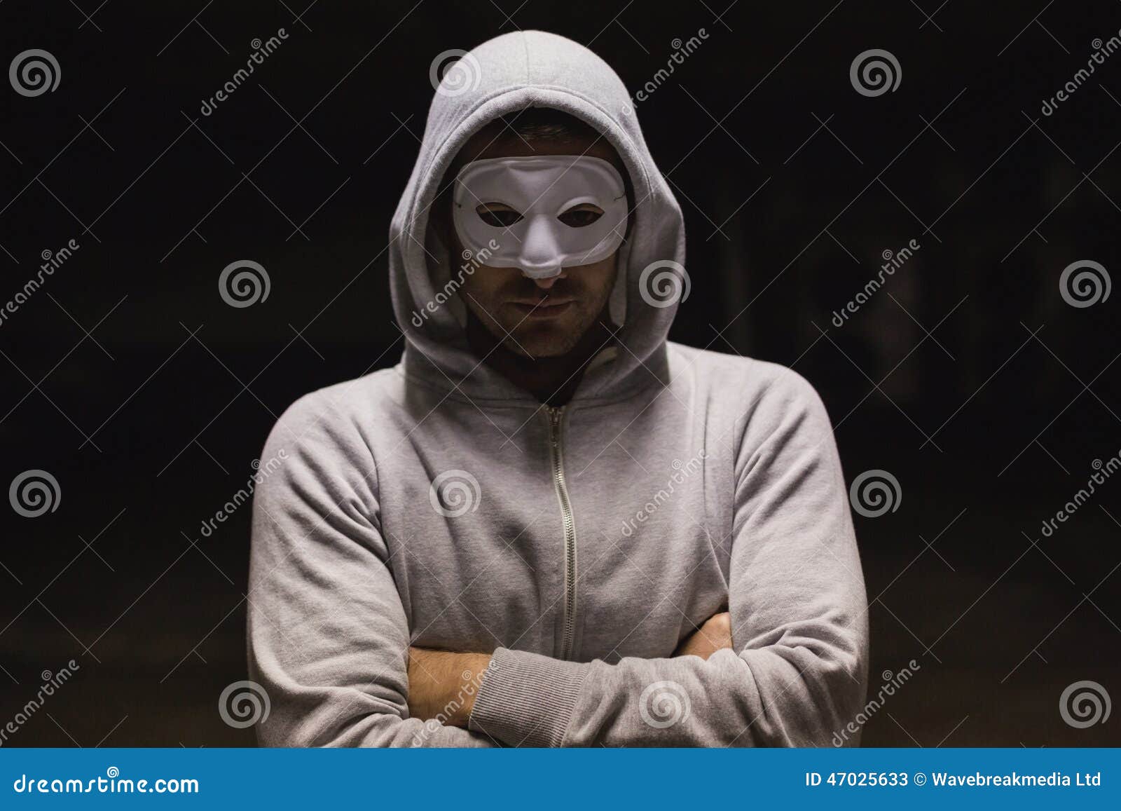 Criminal in Mask Looking at Camera Stock Image - Image of unsmiling ...