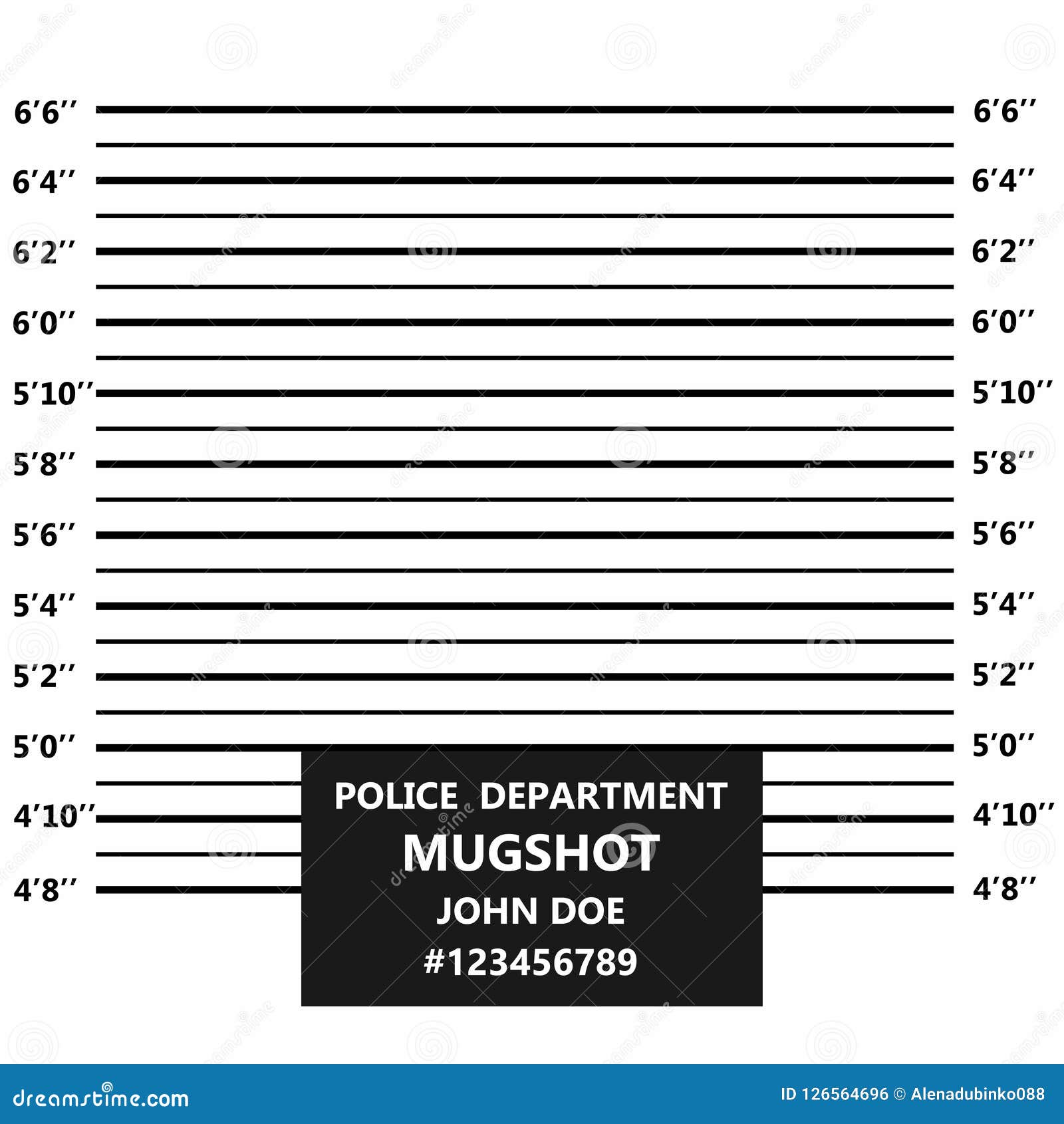 Mugshot Police Vector Police Mugshot Lineup Isolated Prison
