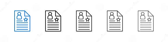 Criminal Record Line Icon Isolated on White Background Stock Vector ...