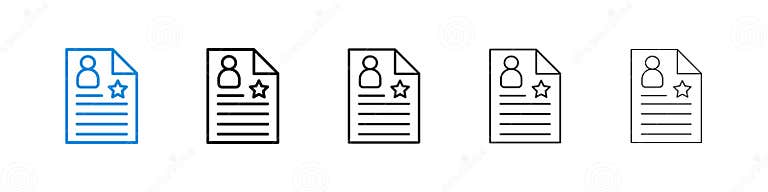 Criminal Record Line Icon Isolated on White Background Stock Vector ...