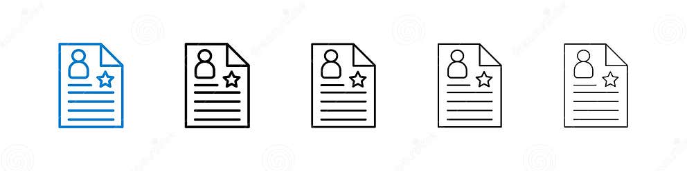 Criminal Record Line Icon Isolated on White Background Stock Vector ...