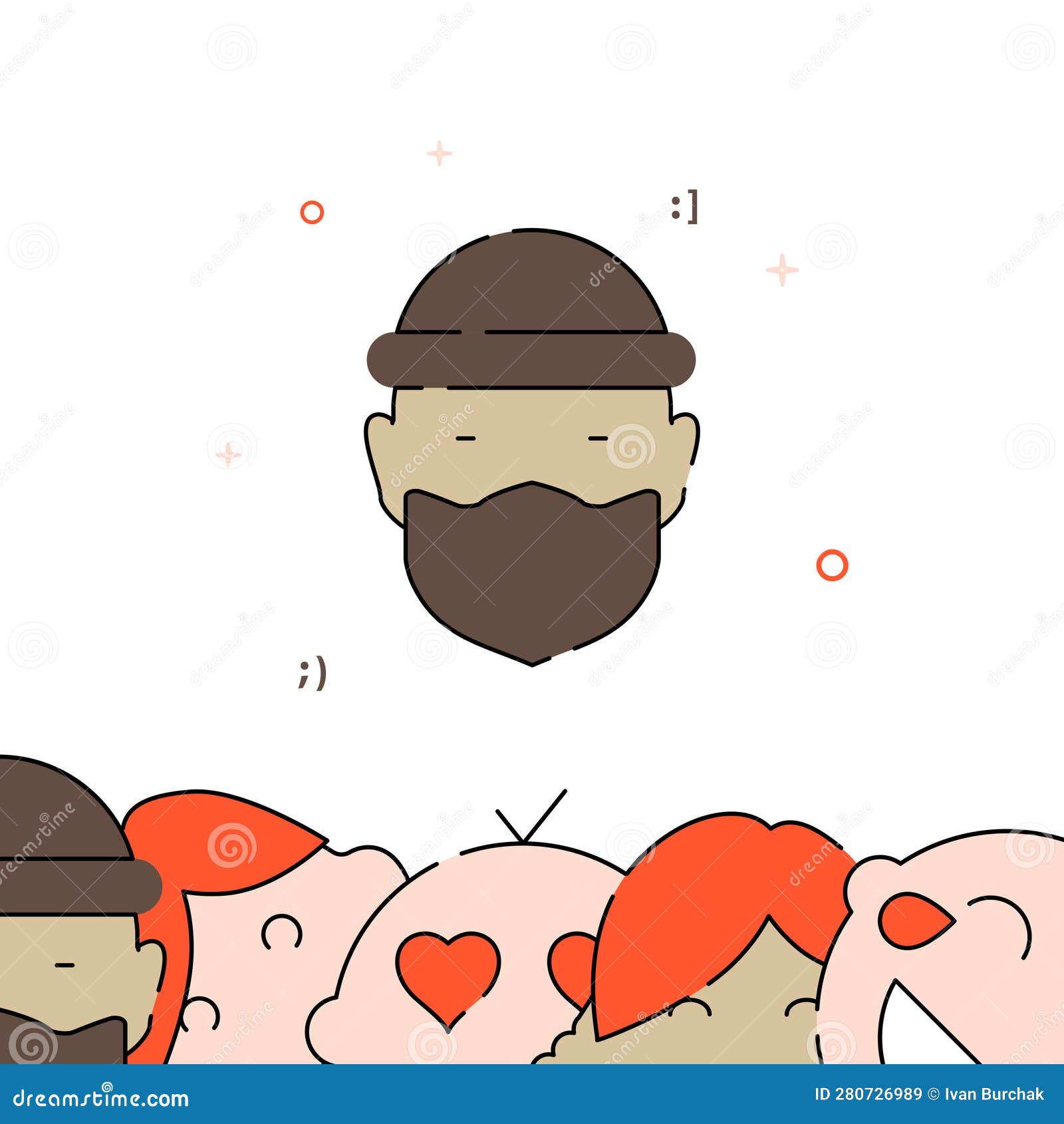 Robber In Simple Flat Vector, Personal Profile Icon Or Symbol ...