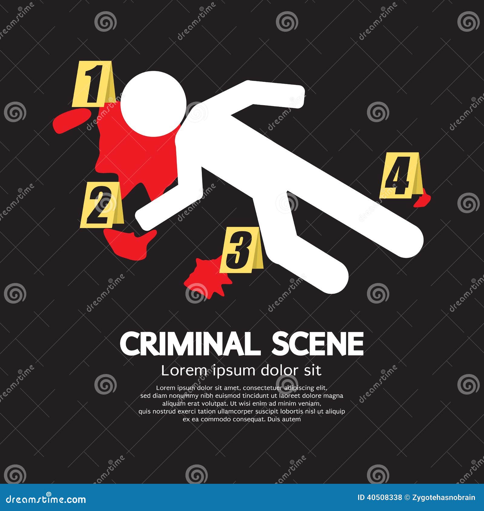 Criminal Scene stock vector. Illustration of fingerprint - 40508338
