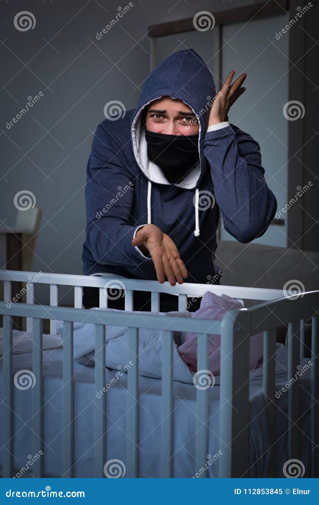 The Criminal Stealing Baby in Human Child Traficking Concept Stock ...