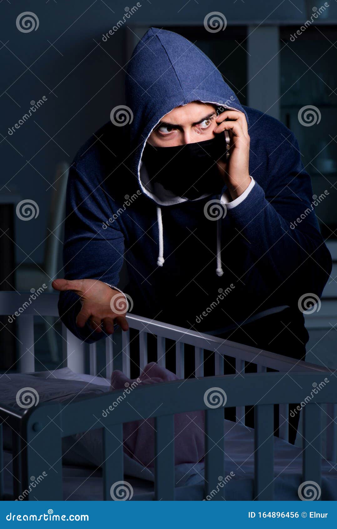 The Criminal Stealing Baby in Human Child Traficking Concept Stock ...