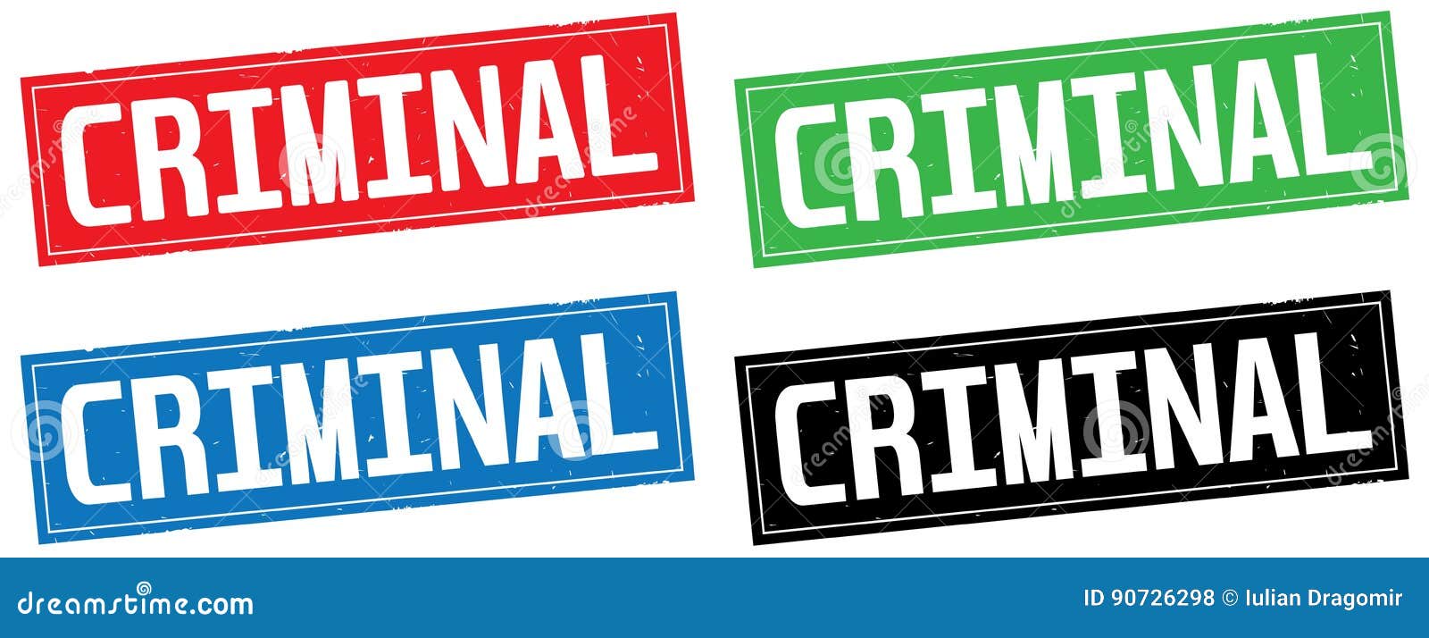 CRIMINAL Text, on Rectangle Stamp Sign. Stock Illustration ...