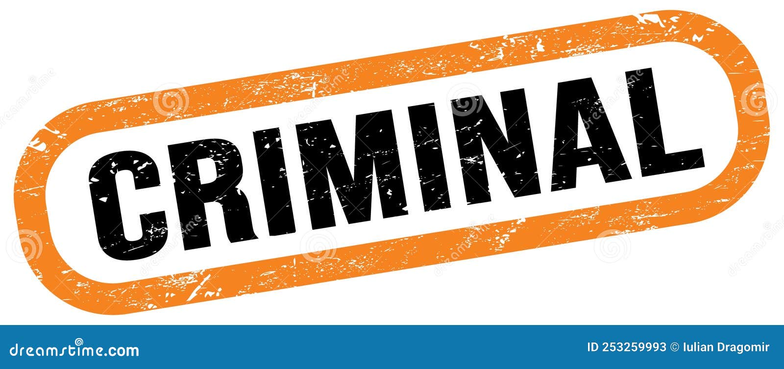 CRIMINAL, Text Written on Orange-black Stamp Sign Stock Illustration ...
