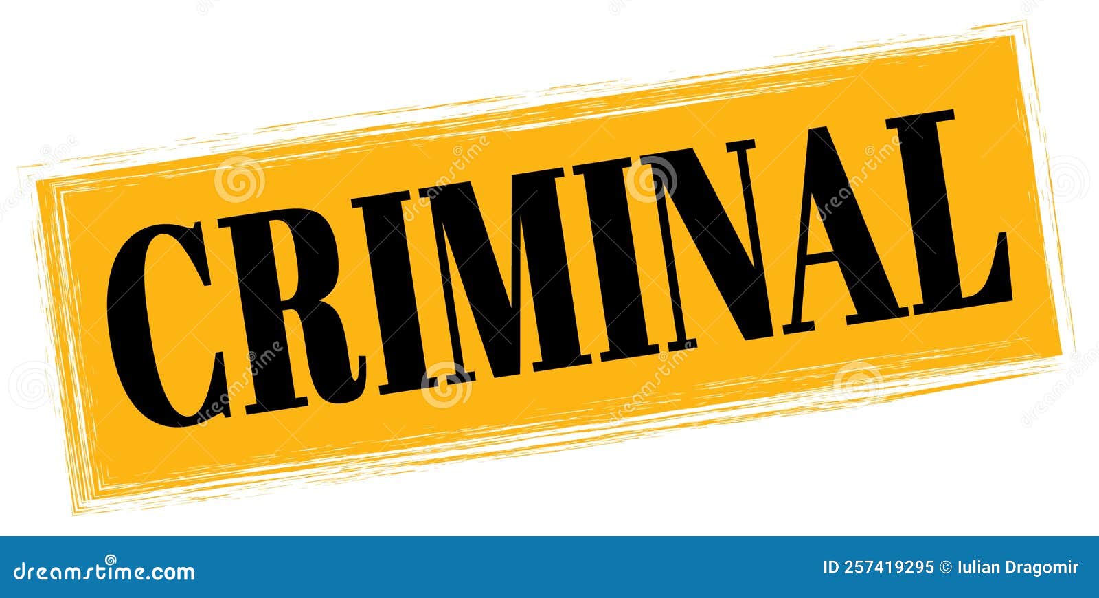 CRIMINAL Text Written on Orange-black Stamp Sign Stock Illustration ...