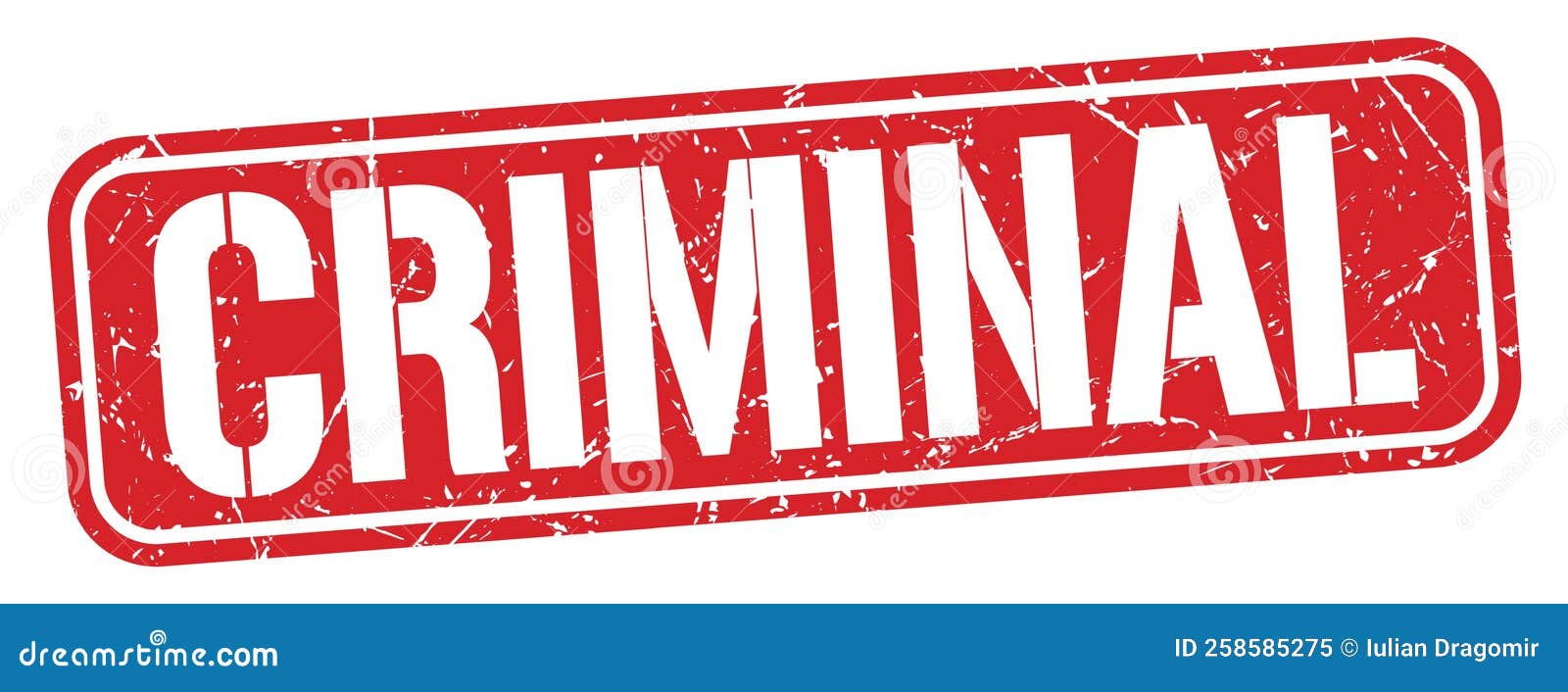CRIMINAL Text Written on Red Stamp Sign Stock Illustration ...