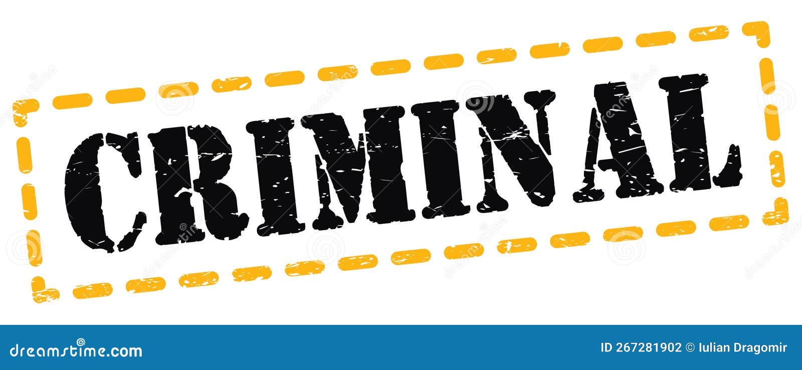 CRIMINAL Text Written on Yellow-black Stamp Sign Stock Illustration ...