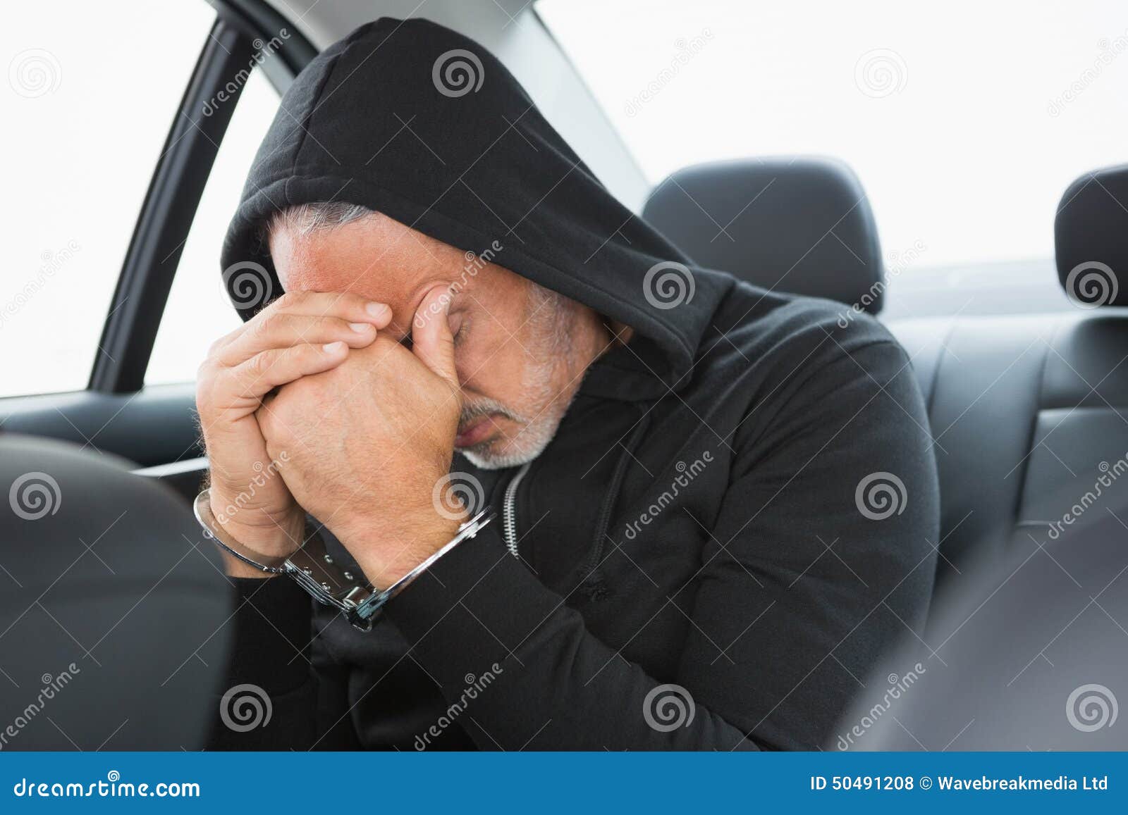 A Criminal about To Be Arrested Stock Photo - Image of defeat, door ...