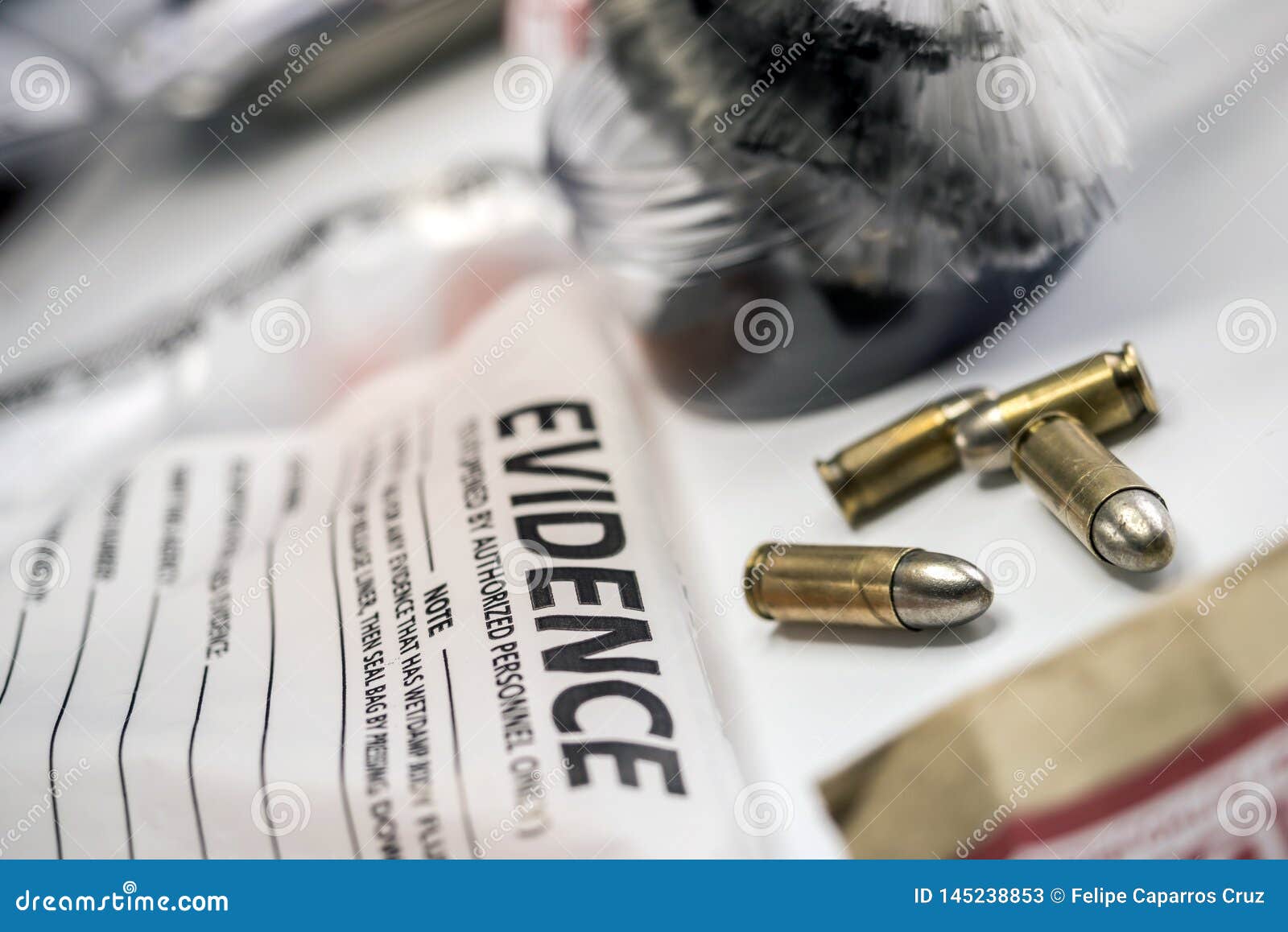 Criminalistic Laboratory, Bullet Shell Analysis Stock Image - Image of ...