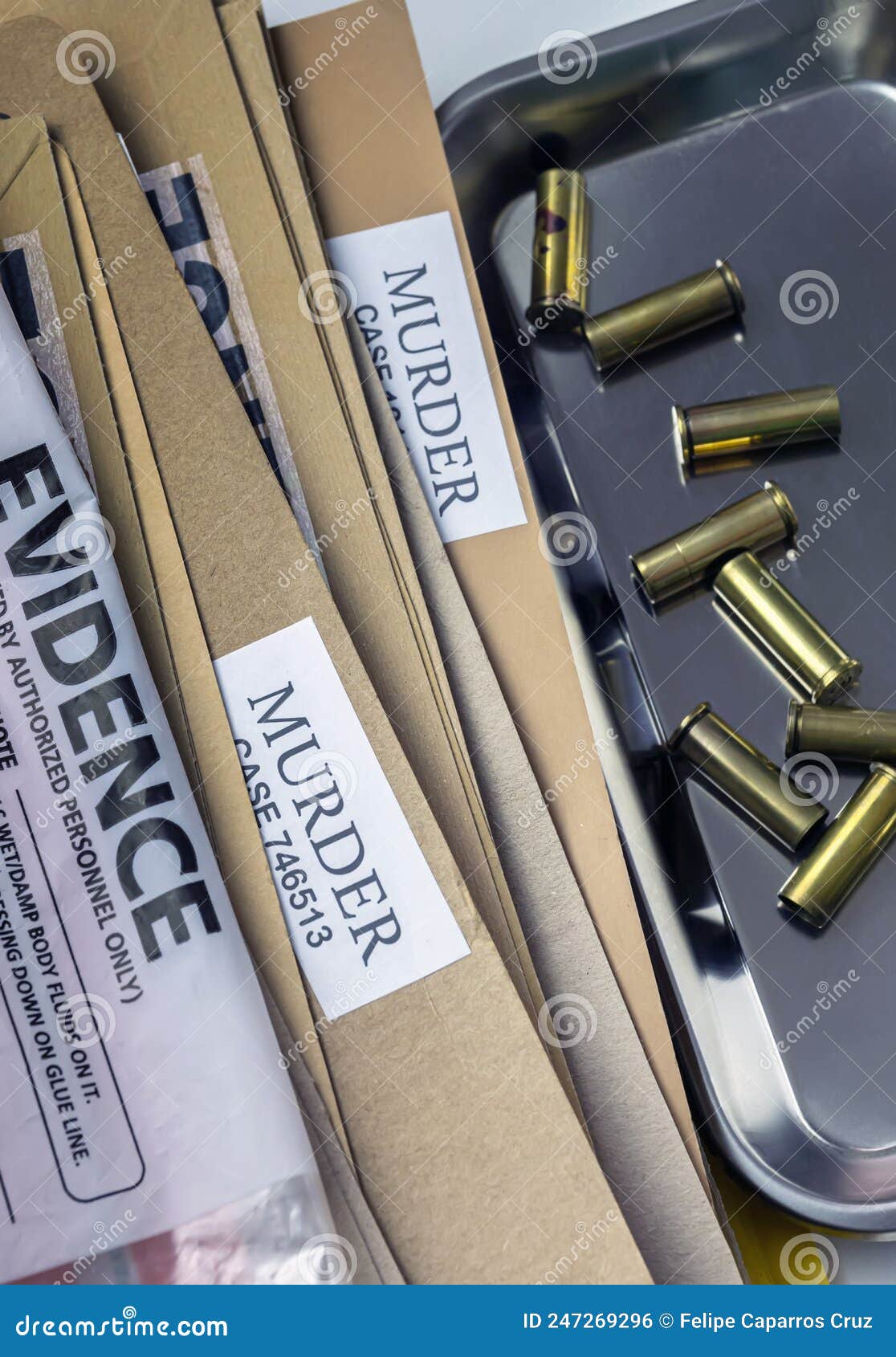 Criminalistic Laboratory, Bullet Shell Analysis Stock Photo - Image of ...