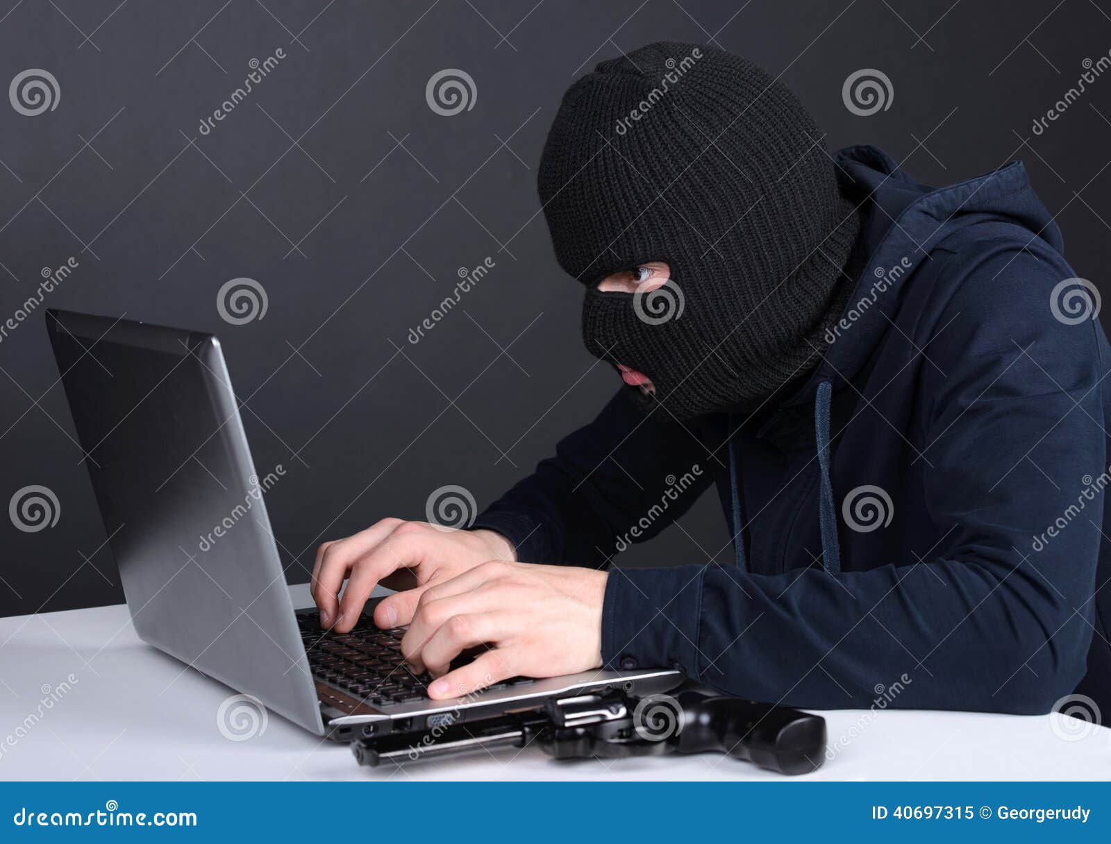 Criminality stock image. Image of laptop, expertise, face - 40697315