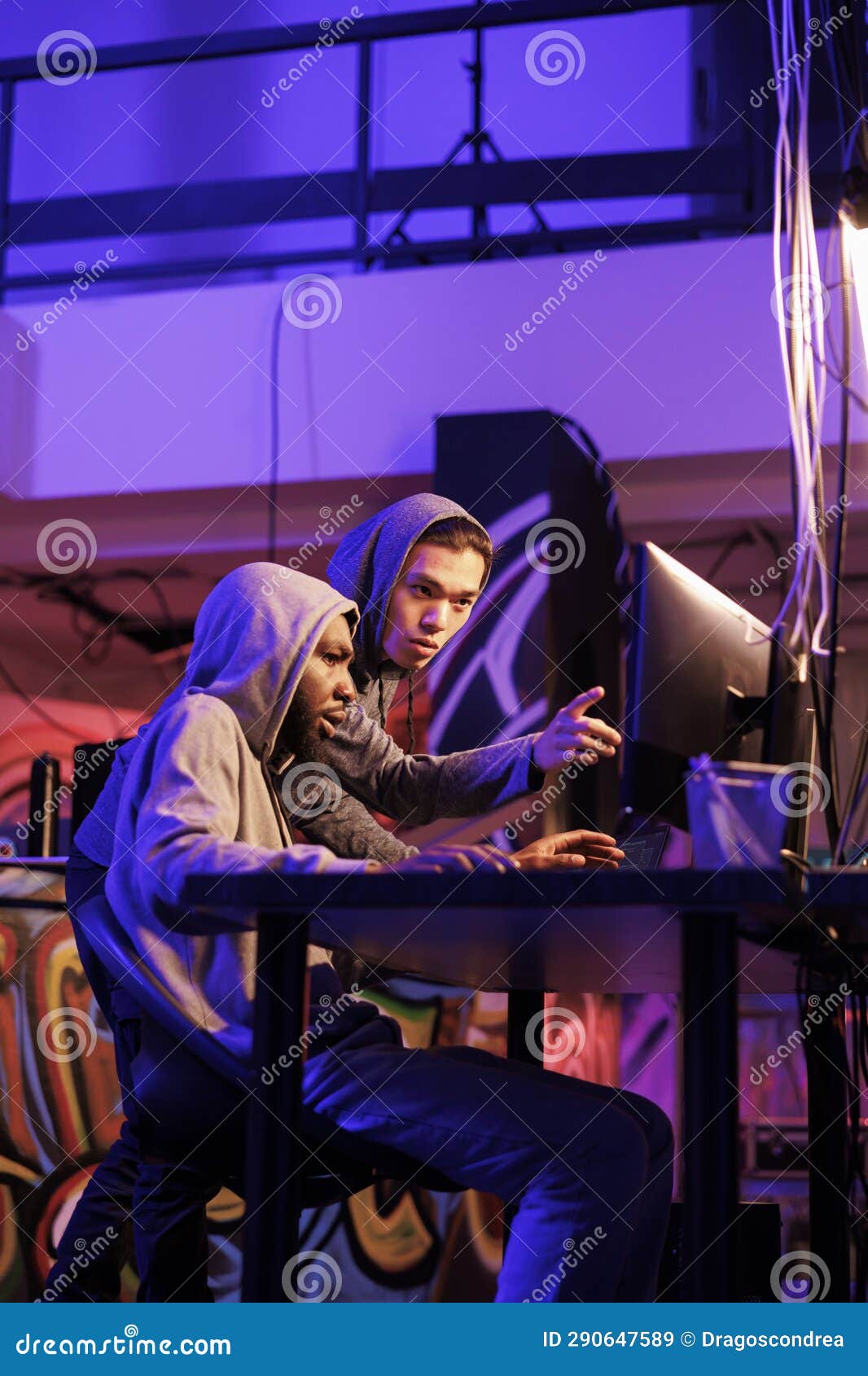 Criminals Hacking Computer System Stock Image Image Of American Graffiti 290647589