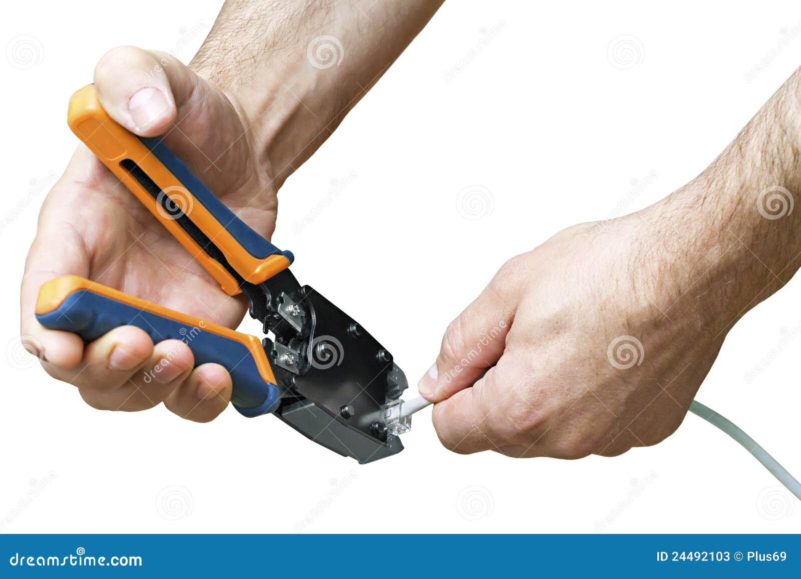 RJ45 Crimp Connector With Various Colored Strain Relief Boots Stock ...