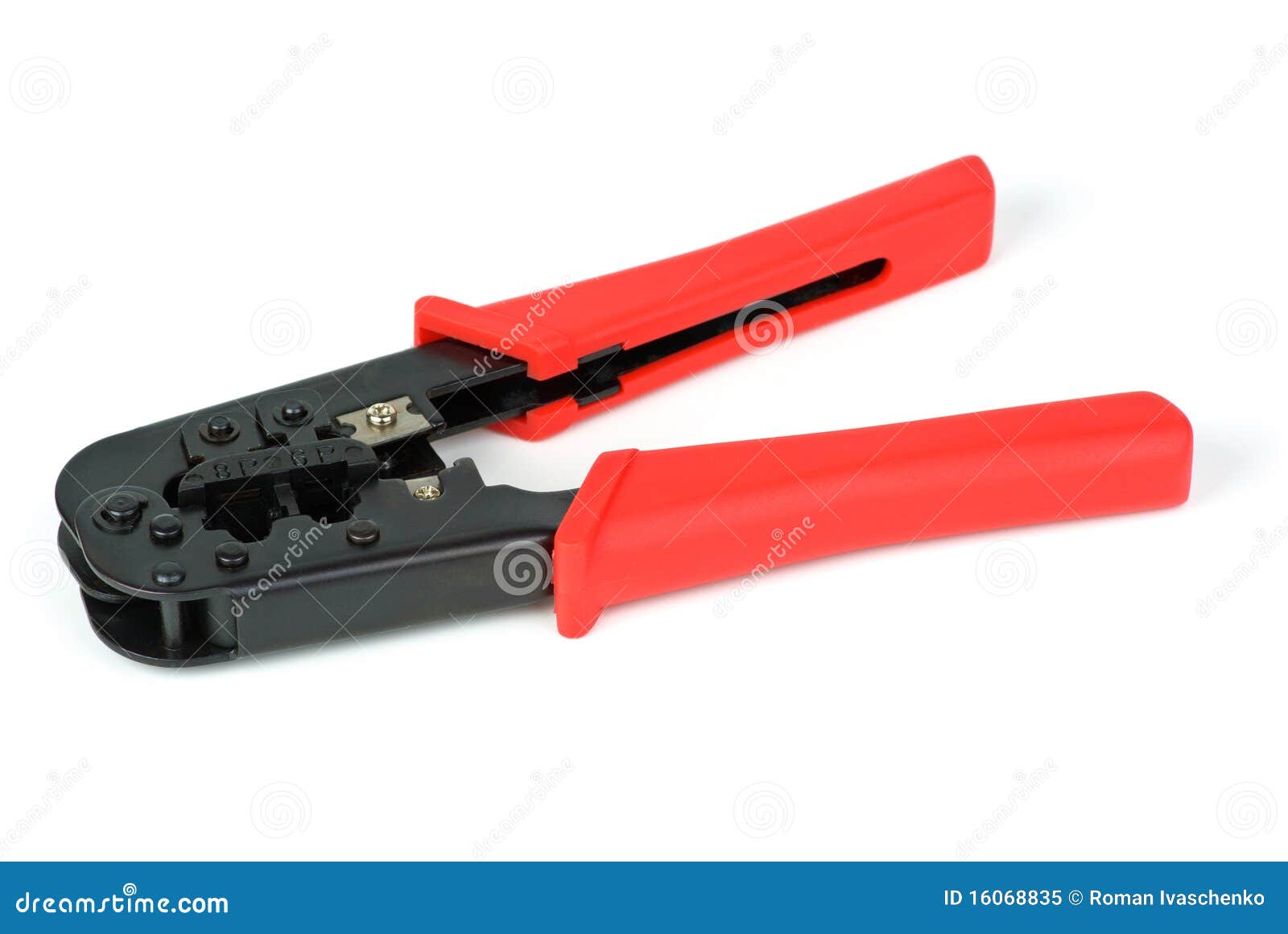 Crimping Cutting Tool in the Action Stock Image - Image of cutting ...