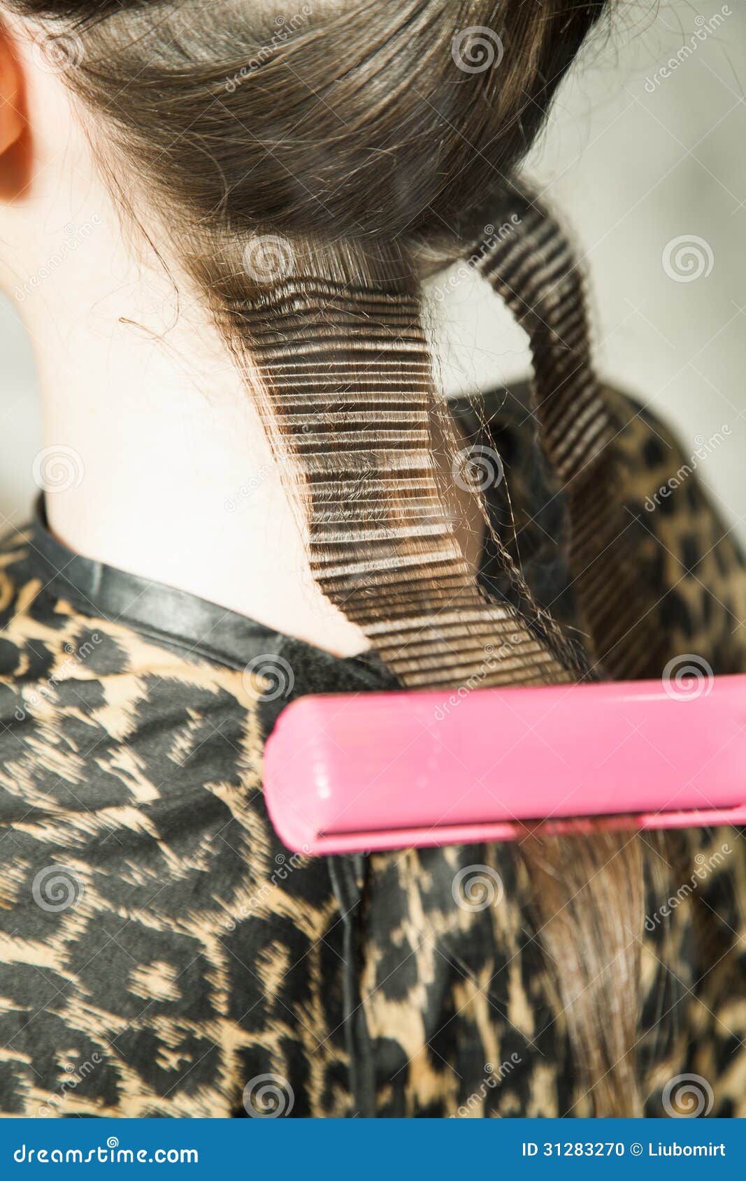 Crimping lock of hair stock photo. Image of hair, curve - 31283270