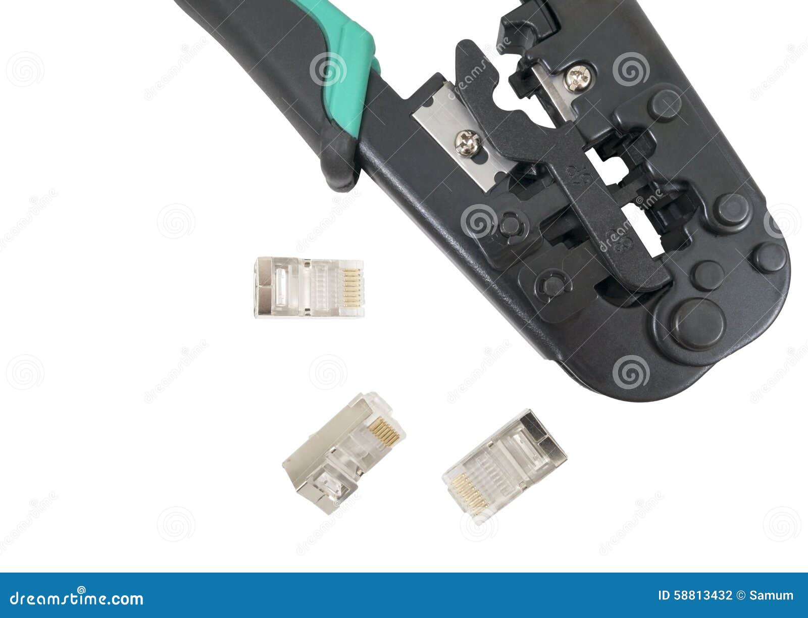 Crimping tool stock photo. Image of jack, black, interconnect - 58813432