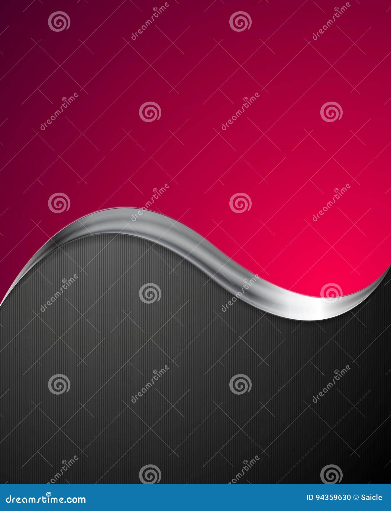 Crimson Abstract Background with Metal Wave Stock Vector - Illustration ...