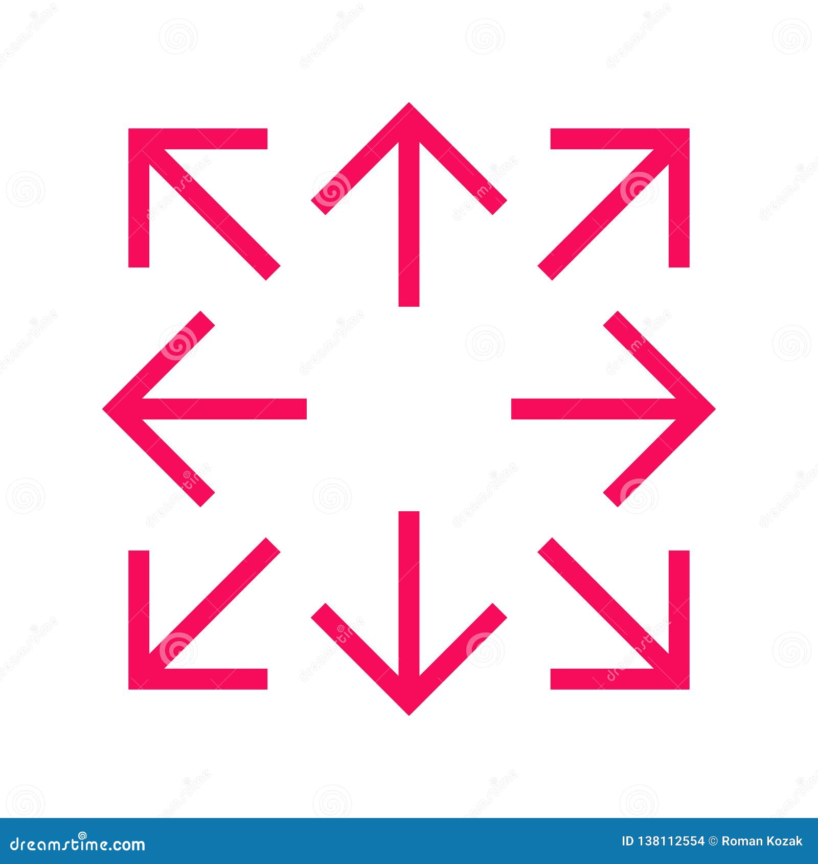 Crimson Arrows in 8/eight Different Directions Stock Vector ...