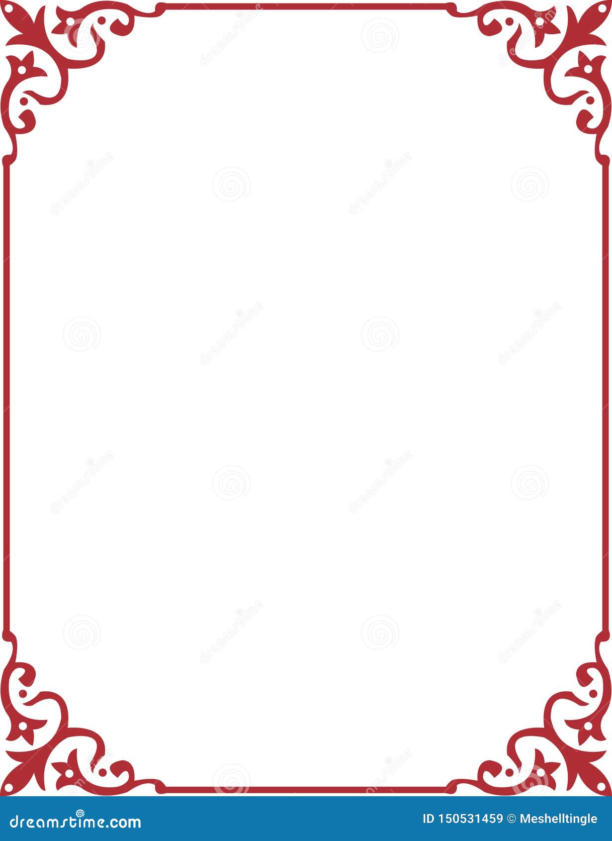 Crimson border stock vector. Illustration of design - 150531459