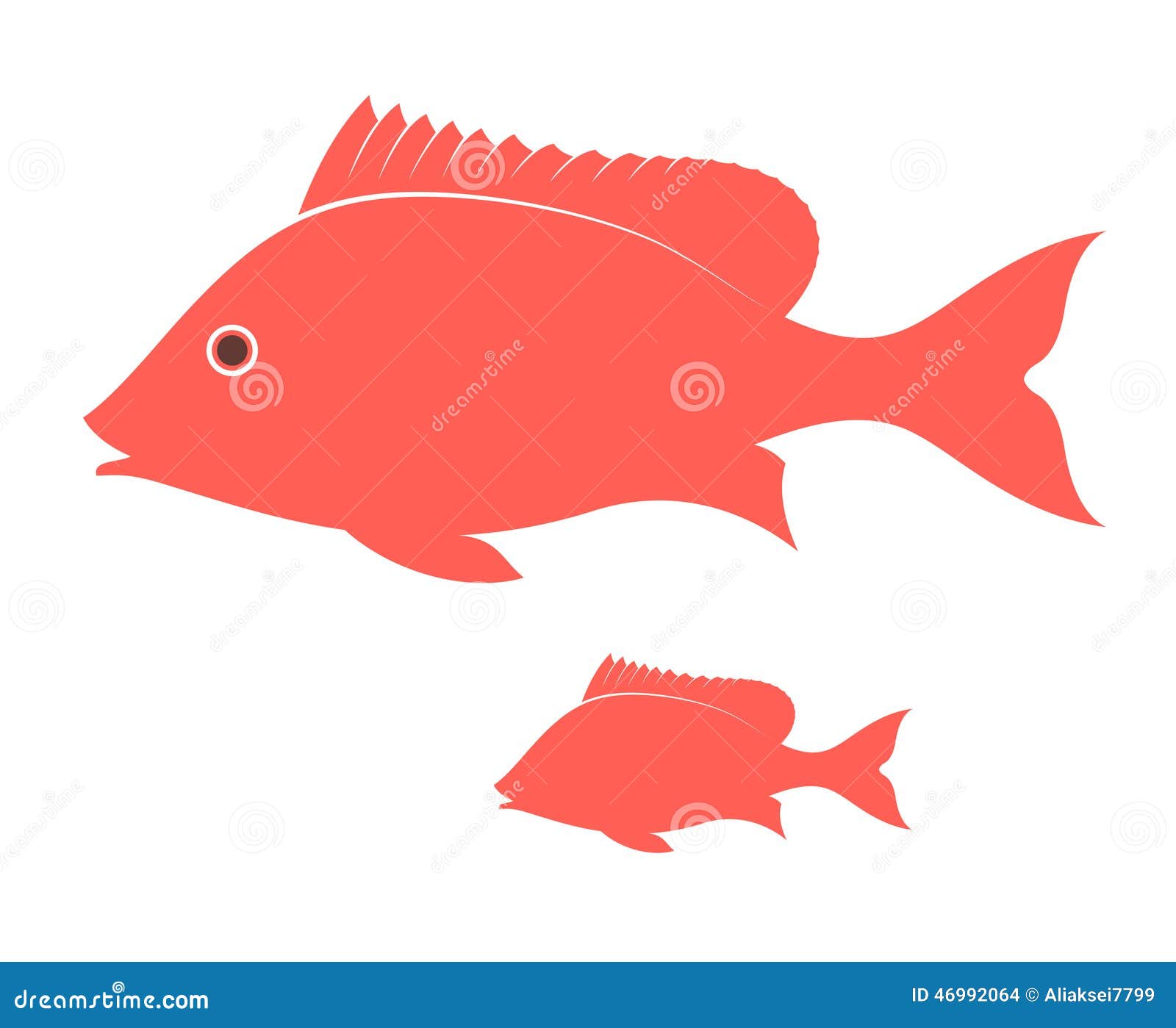 Silhouette Two Red Snapper In Water Fish Logo Design,fishing Logo ...