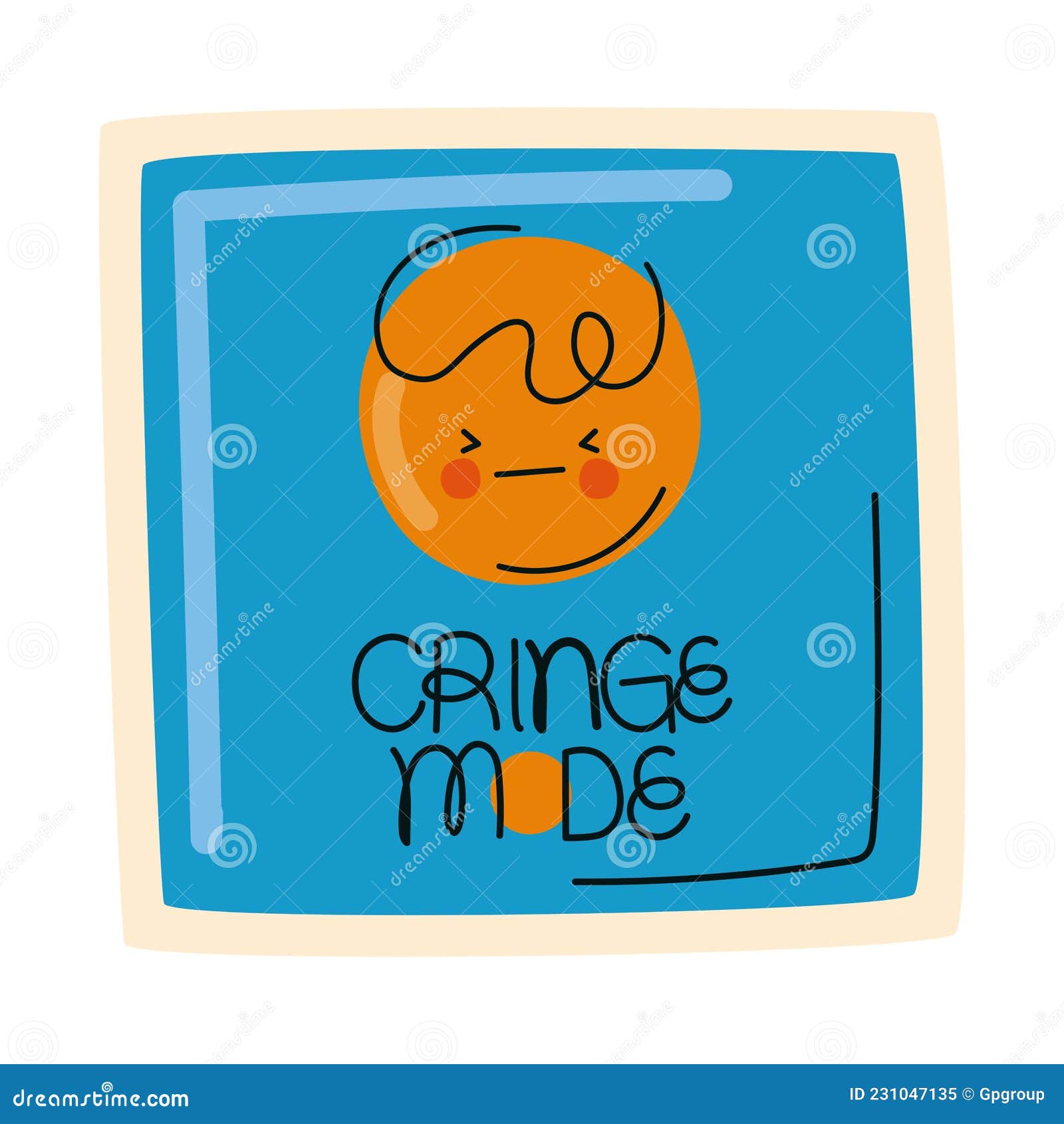Little Boy Cringe Face Vector Cartoon | CartoonDealer.com #229802765