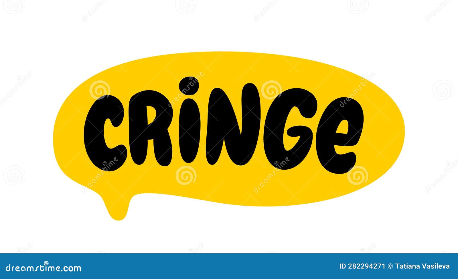 CRINGE Text. Cringe Speech Bubble. Vector Illustration Stock Vector ...