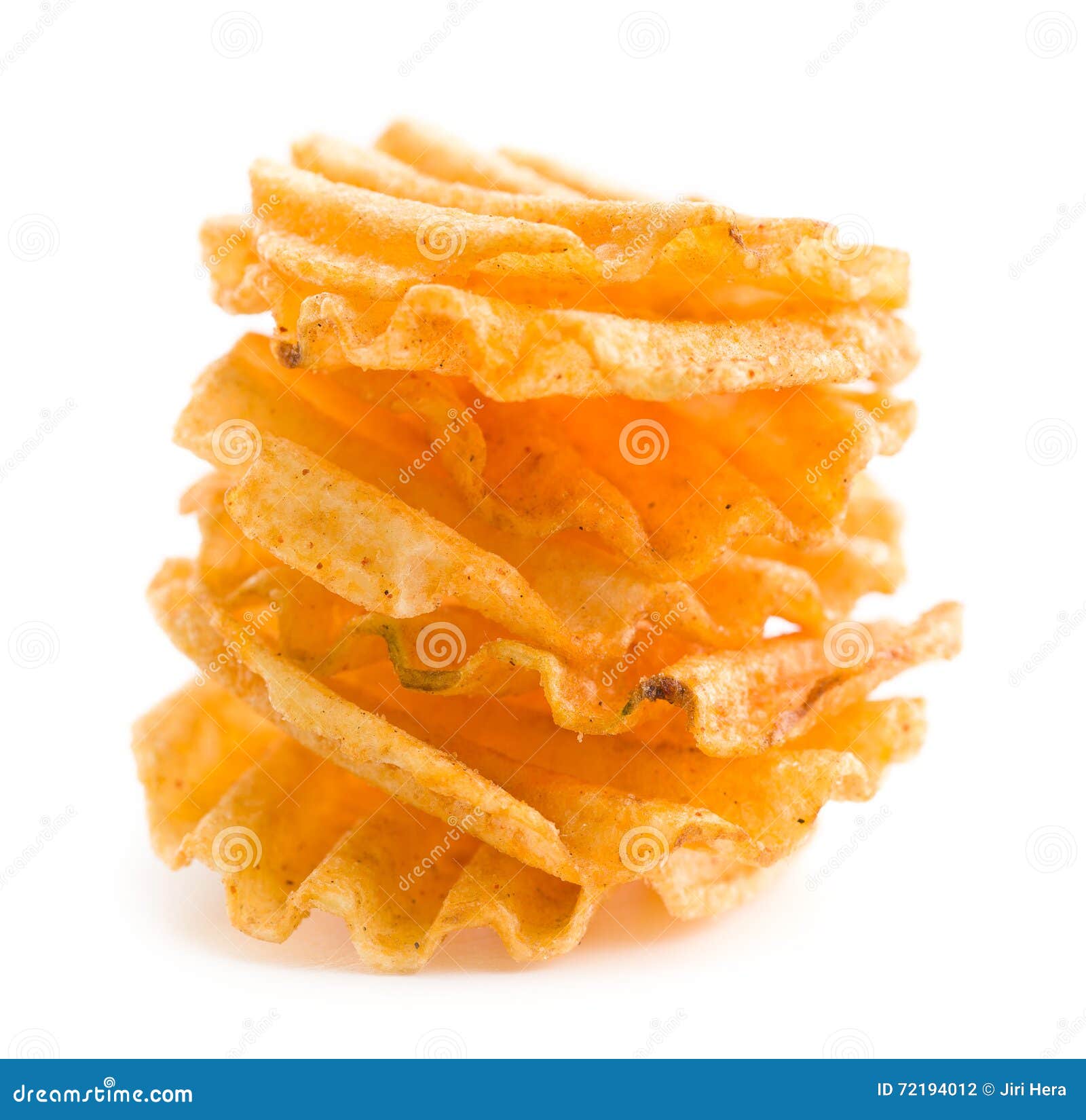 Pile Of Crinkle Cut Fried Potato Chips Royalty-Free Stock Photo ...