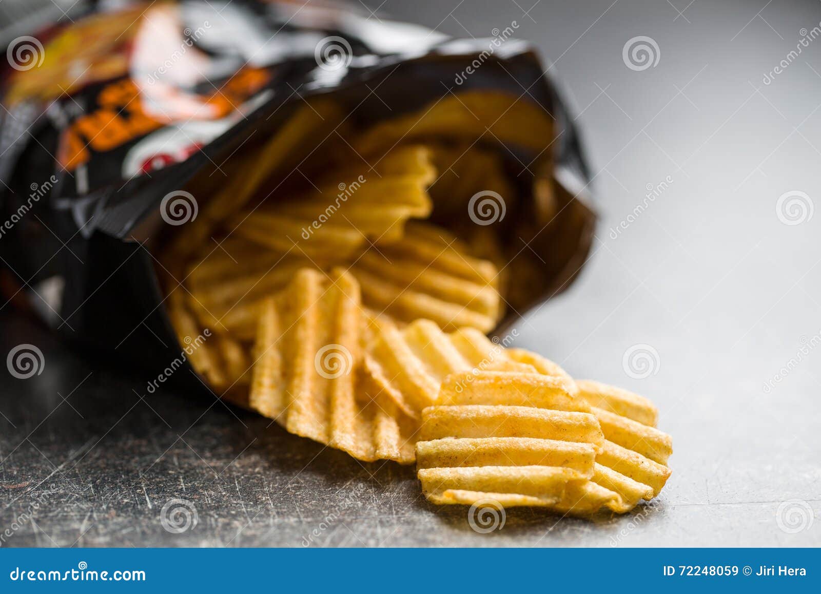 Crinkle cut potato chips. stock image. Image of slice - 72248059