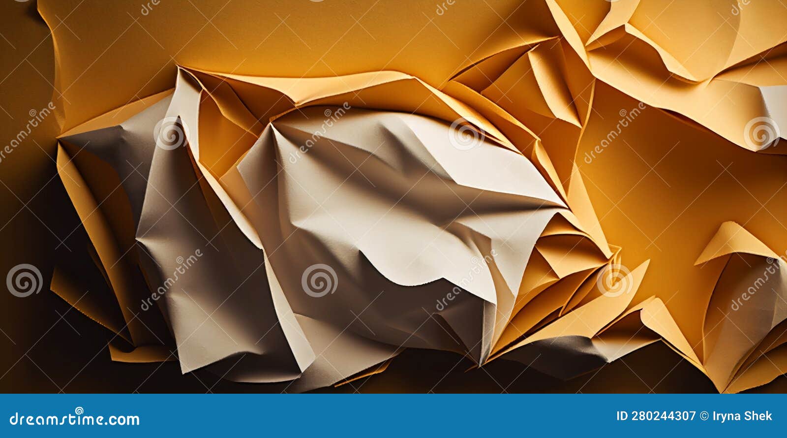 Crinkle Paper Texture Background. Generative AI Stock Illustration ...