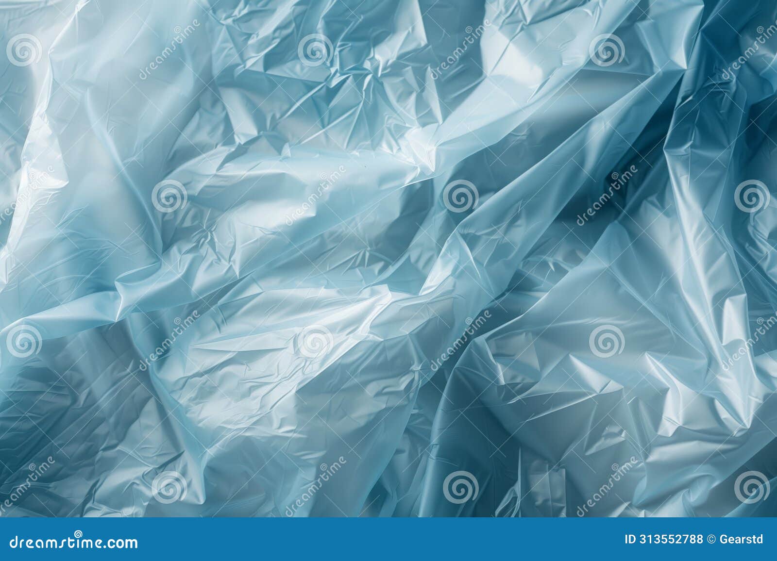 Crinkled Blue Plastic Texture in Close-up View Stock Photo - Image of ...