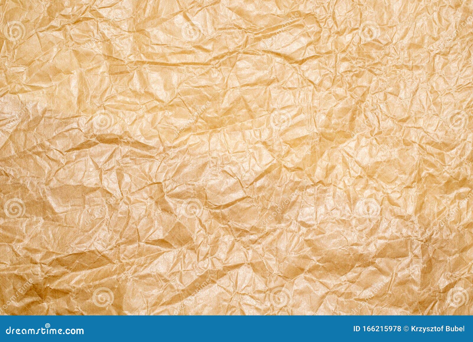 Crinkled Brown Sheet of Paper Stock Photo - Image of effect, page ...