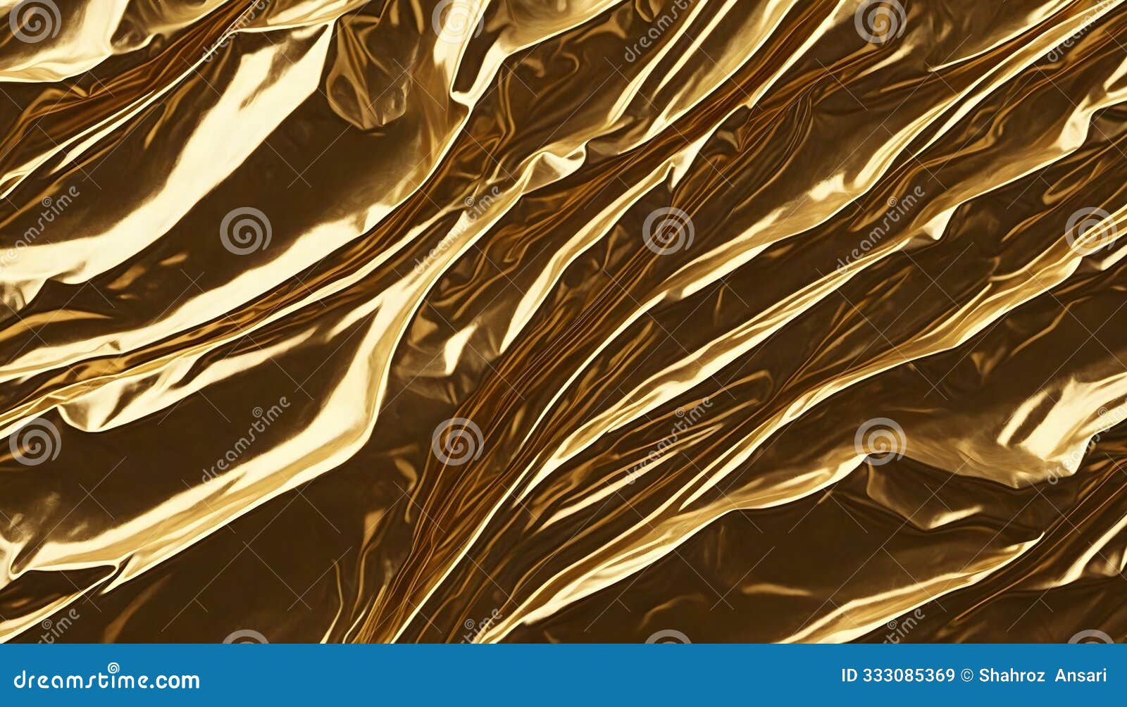 A Crinkled Gold Foil Texture with Sharp Creases and Folds Stock ...