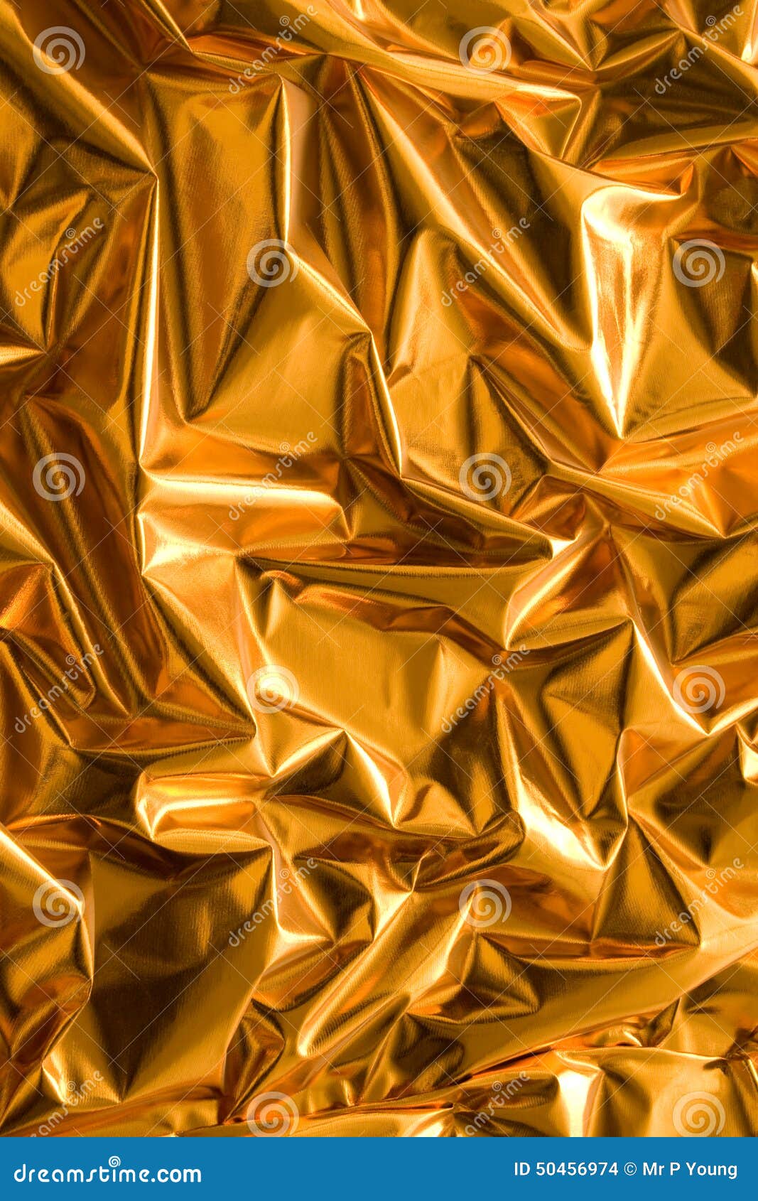 Crinkled gold paper stock photo. Image of decor, reflective - 50456974