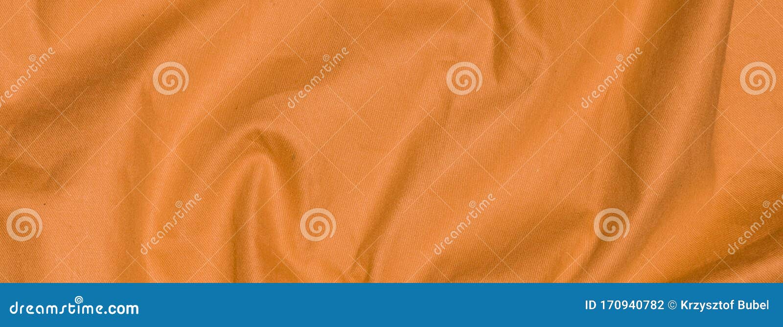 Crinkled Orange Textile Material with Visible Texture Stock Photo ...