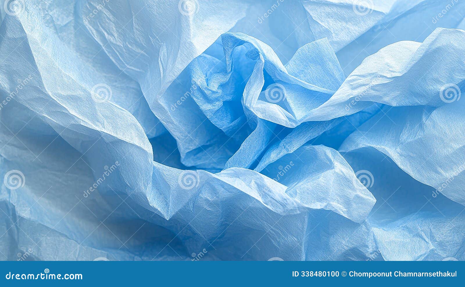Crinkled Pale Blue Tissue Paper Crinkled Pale Blue Tissue Paper with a ...