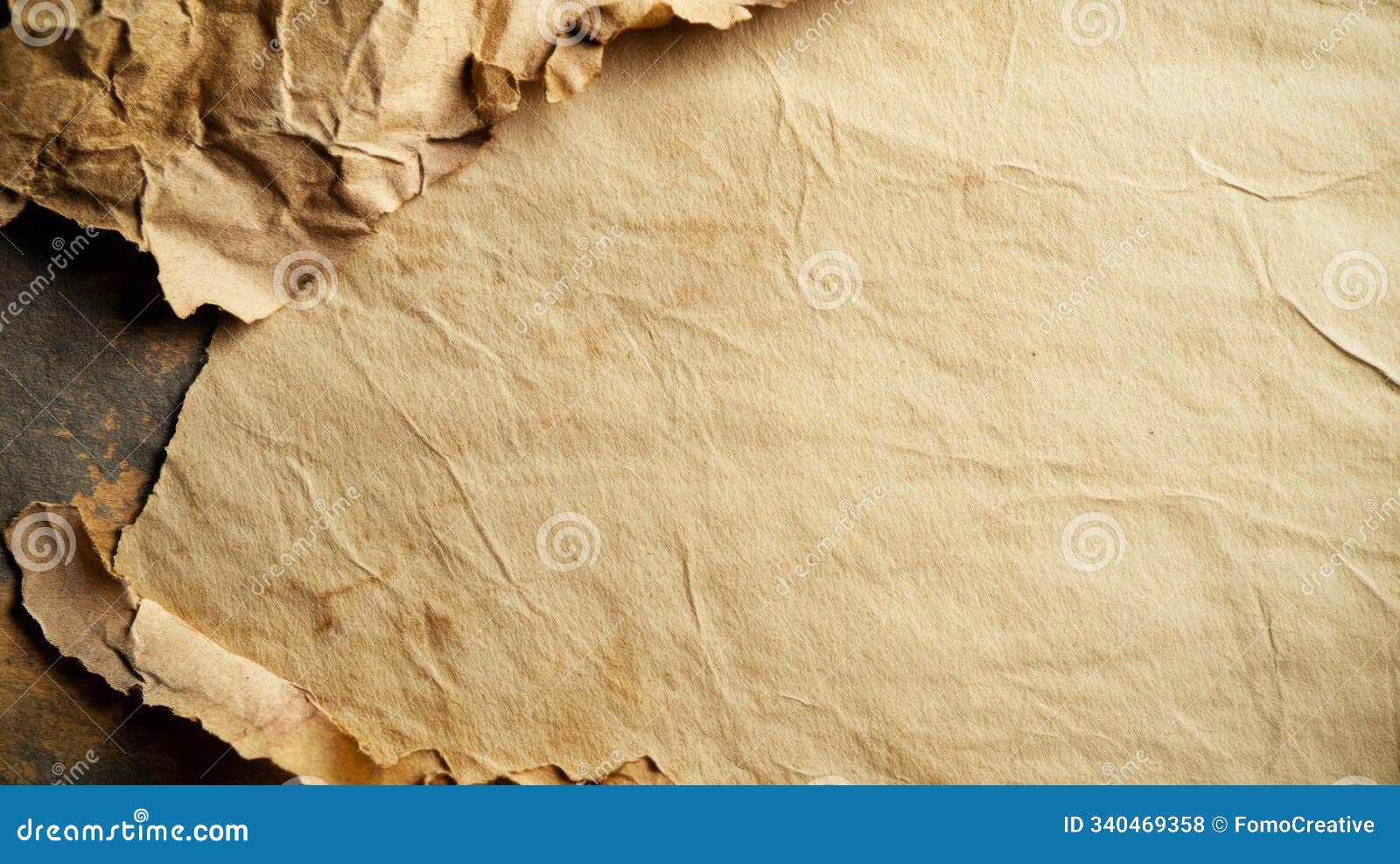 Crinkled And Torn Brown Paper Texture Royalty-Free Stock Image ...