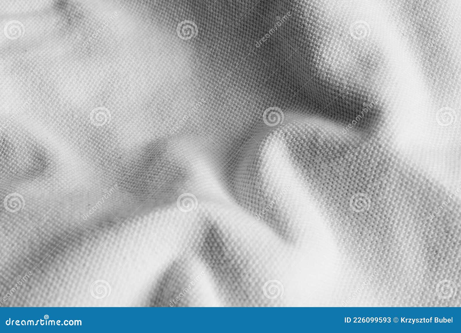 Crinkled White Cotton Fabric with Visible Texture Stock Image - Image ...