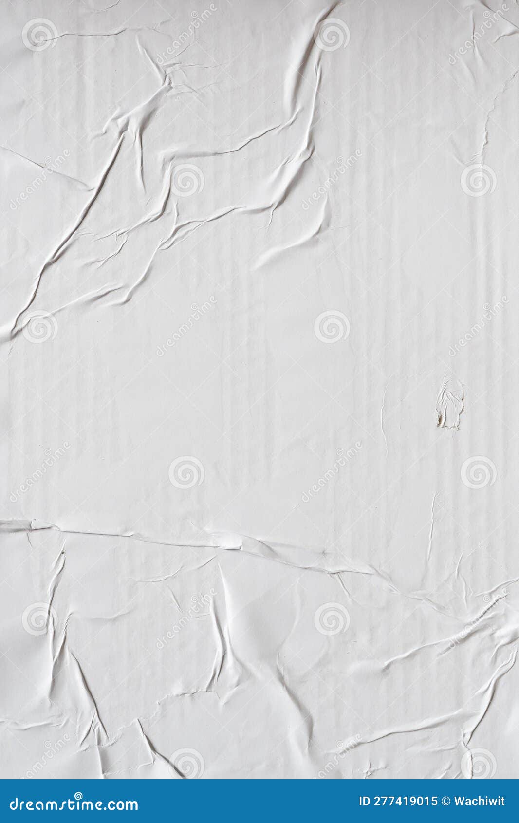 Crinkled White Poster Paper Texture Background Stock Image - Image of ...