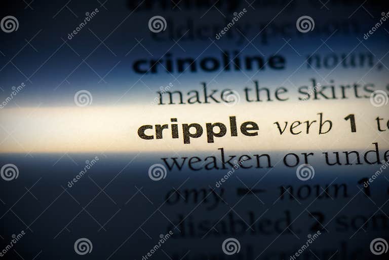 Cripple stock photo. Image of etymology, info, highlighted - 161578026
